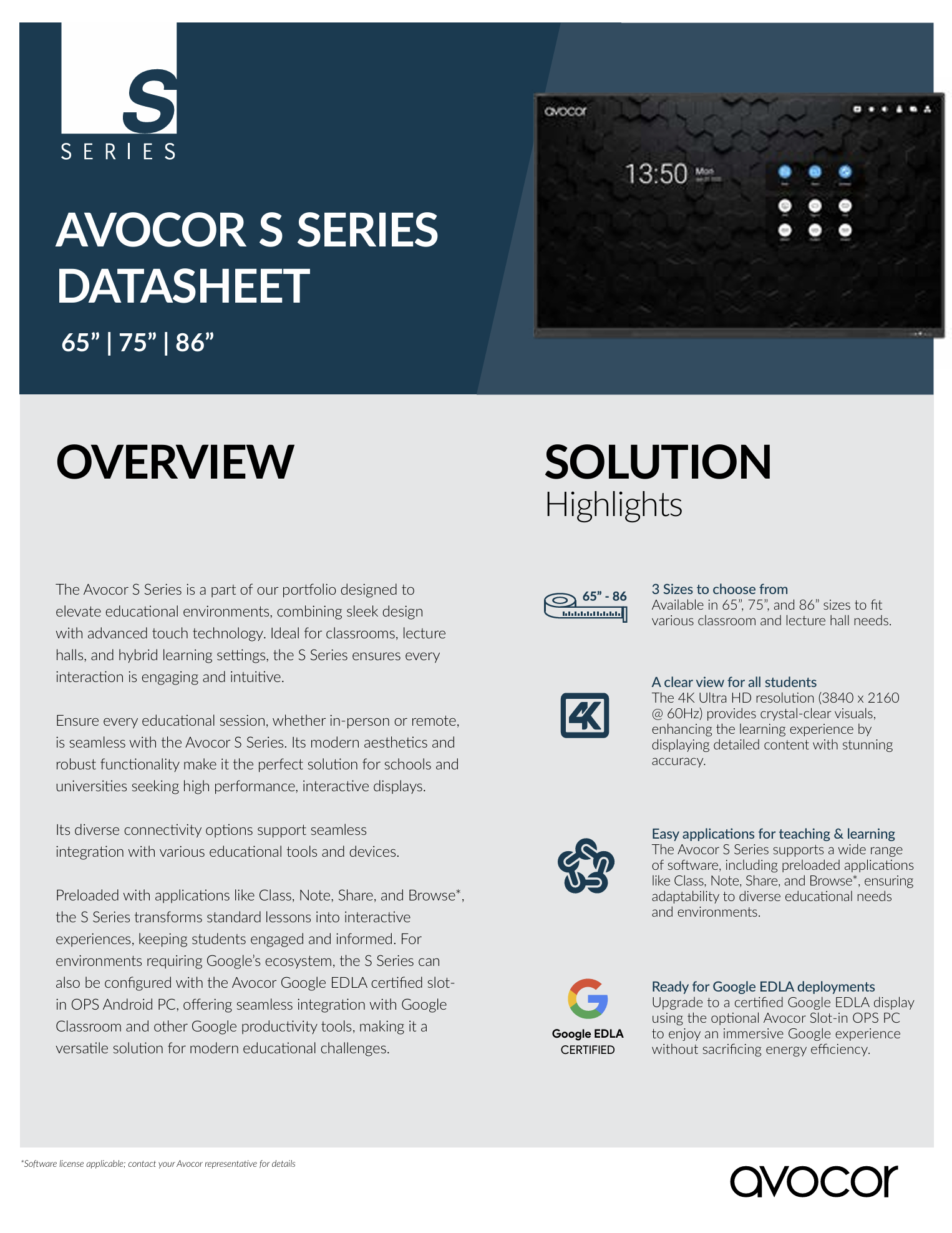 AVS-xx10 Datasheet – Avocor